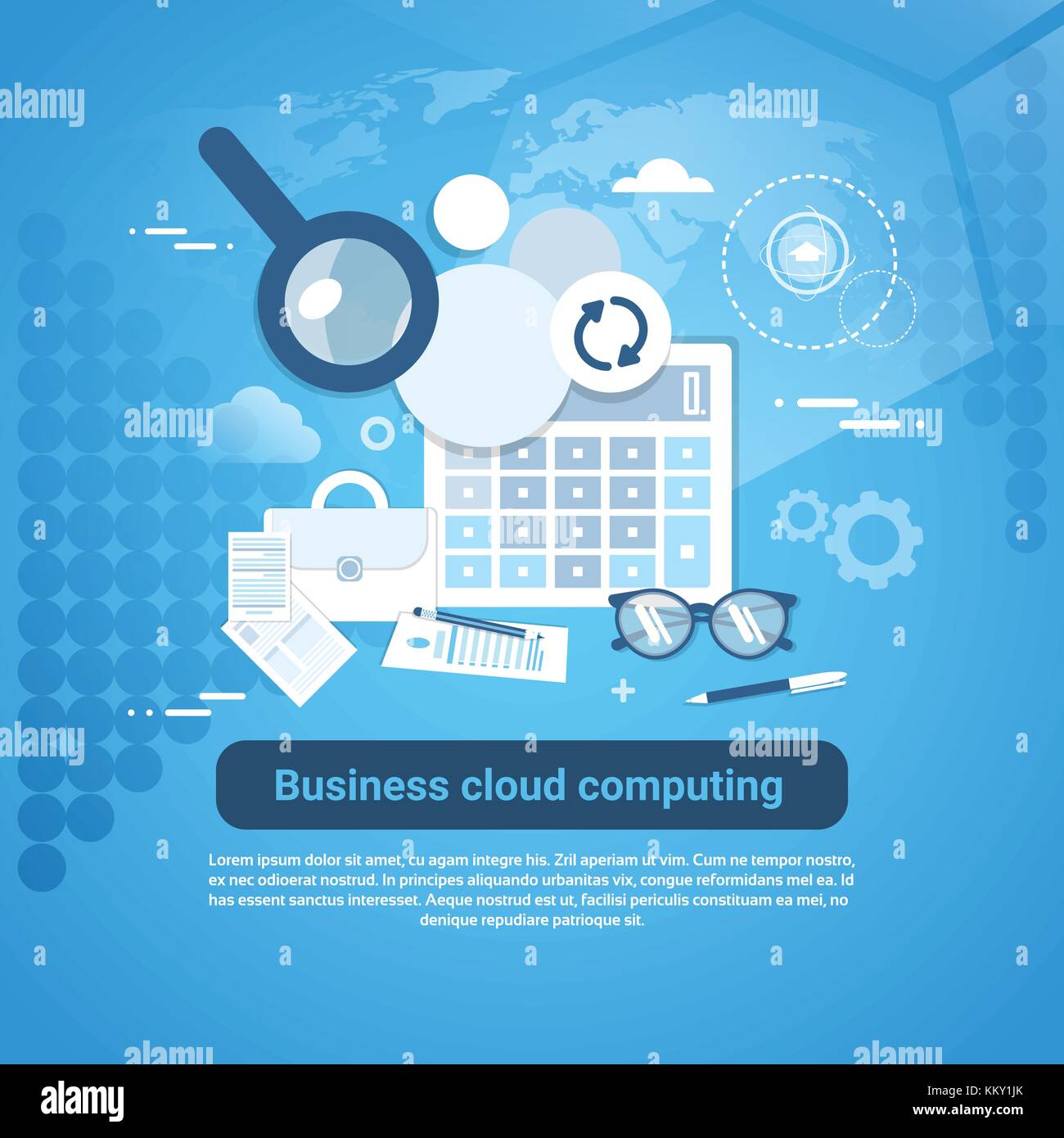Business Cloud Computing Template Web Banner With Copy Space Stock Vector Image & Art - Alamy
