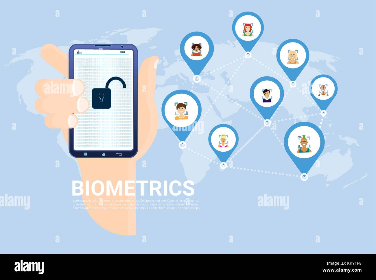 Biometric face map Stock Vector Images - Alamy