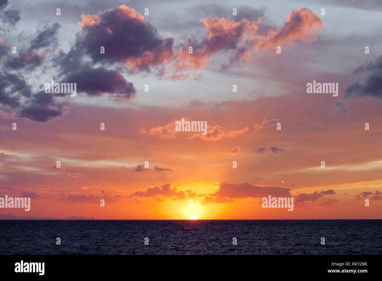 Sunset of Minorca - Balearic islands Stock Photo - Alamy