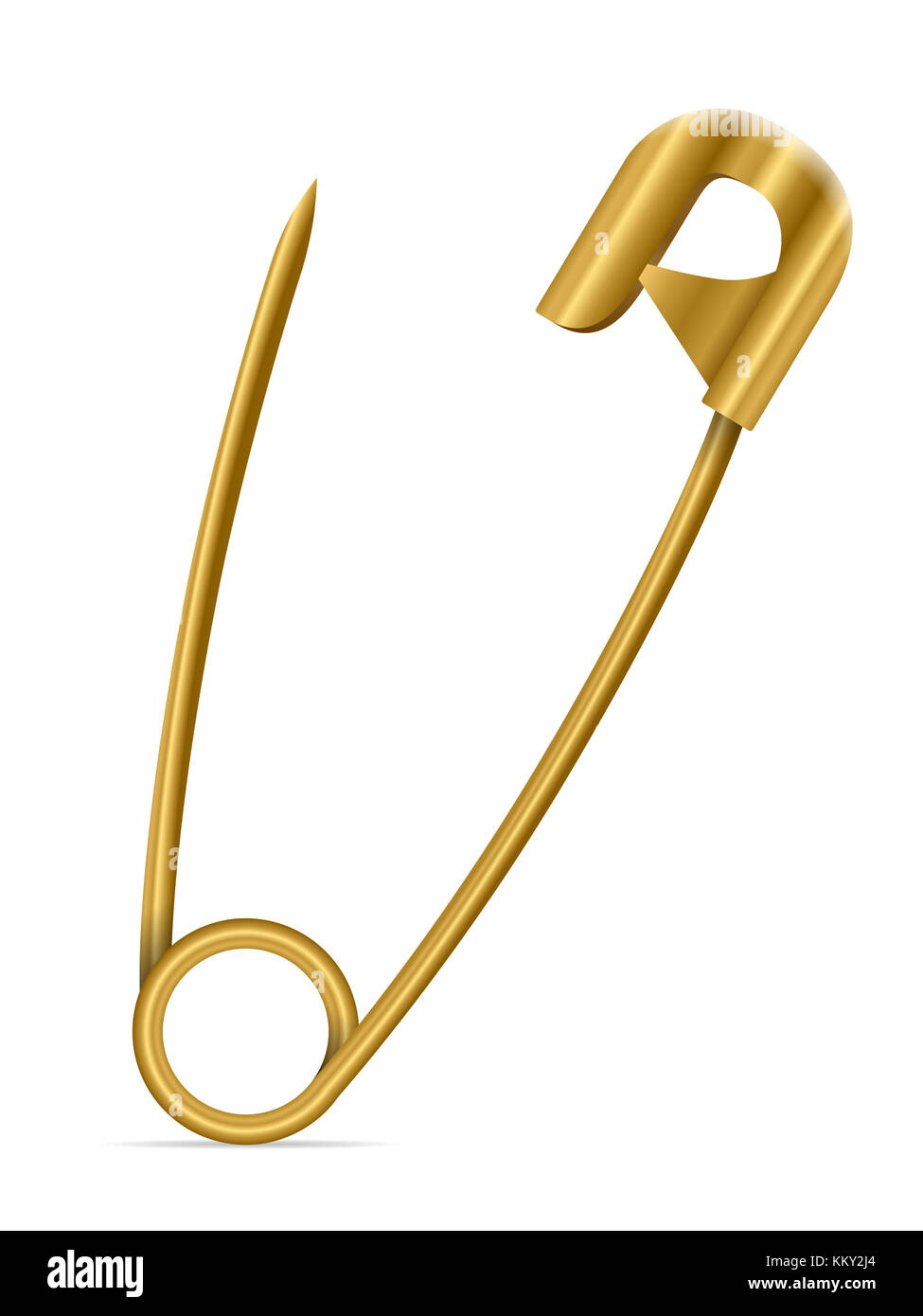 Safety pin on a white background Stock Photo - Alamy