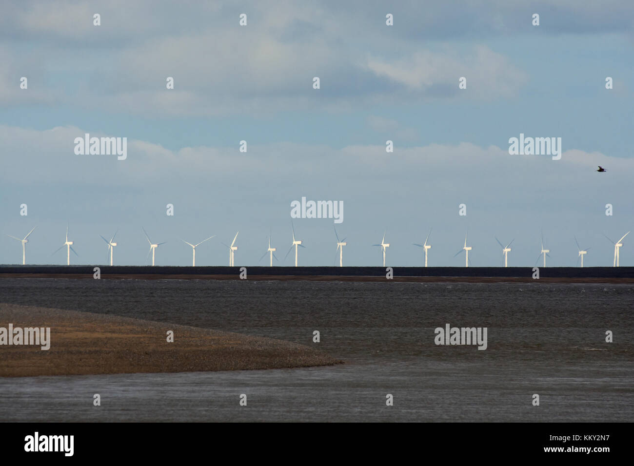 An offshore wind farm in Morecambe Bay, Lancashire, UK Stock Photo - Alamy