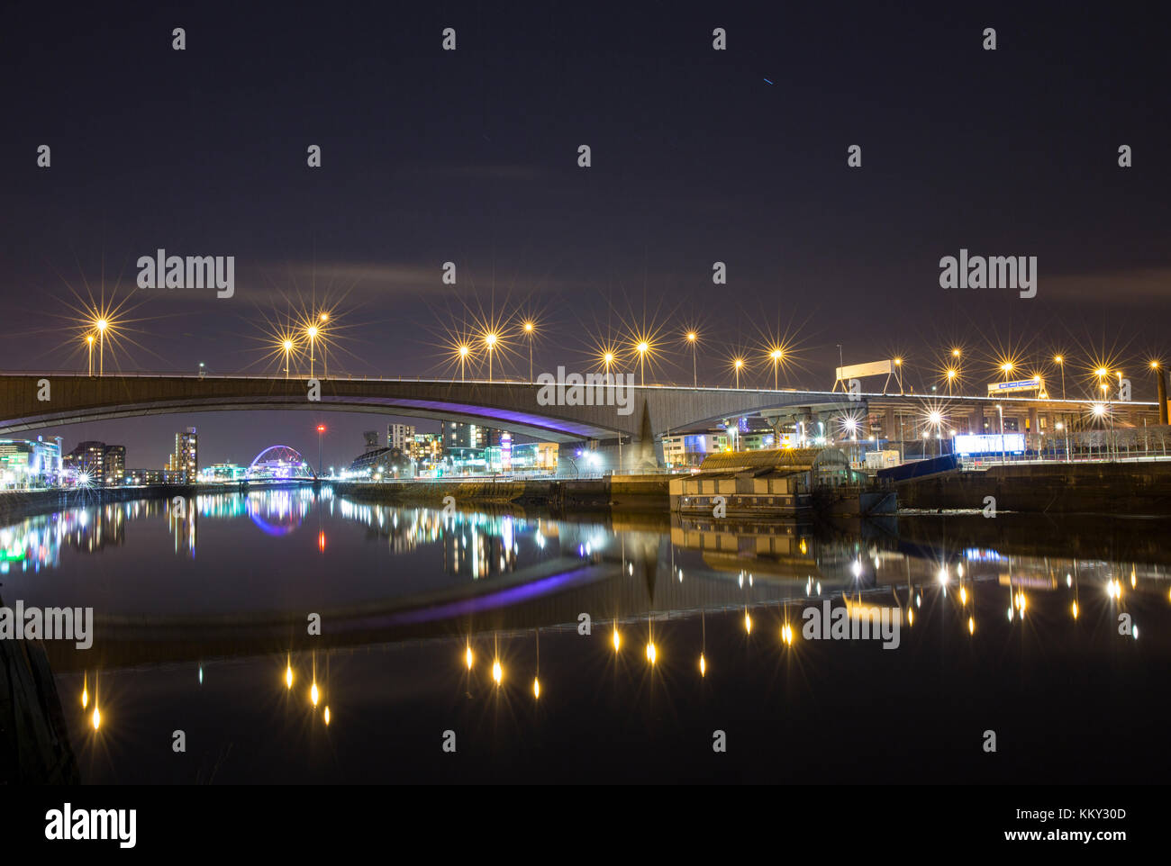 Glasgow at night Stock Photo - Alamy