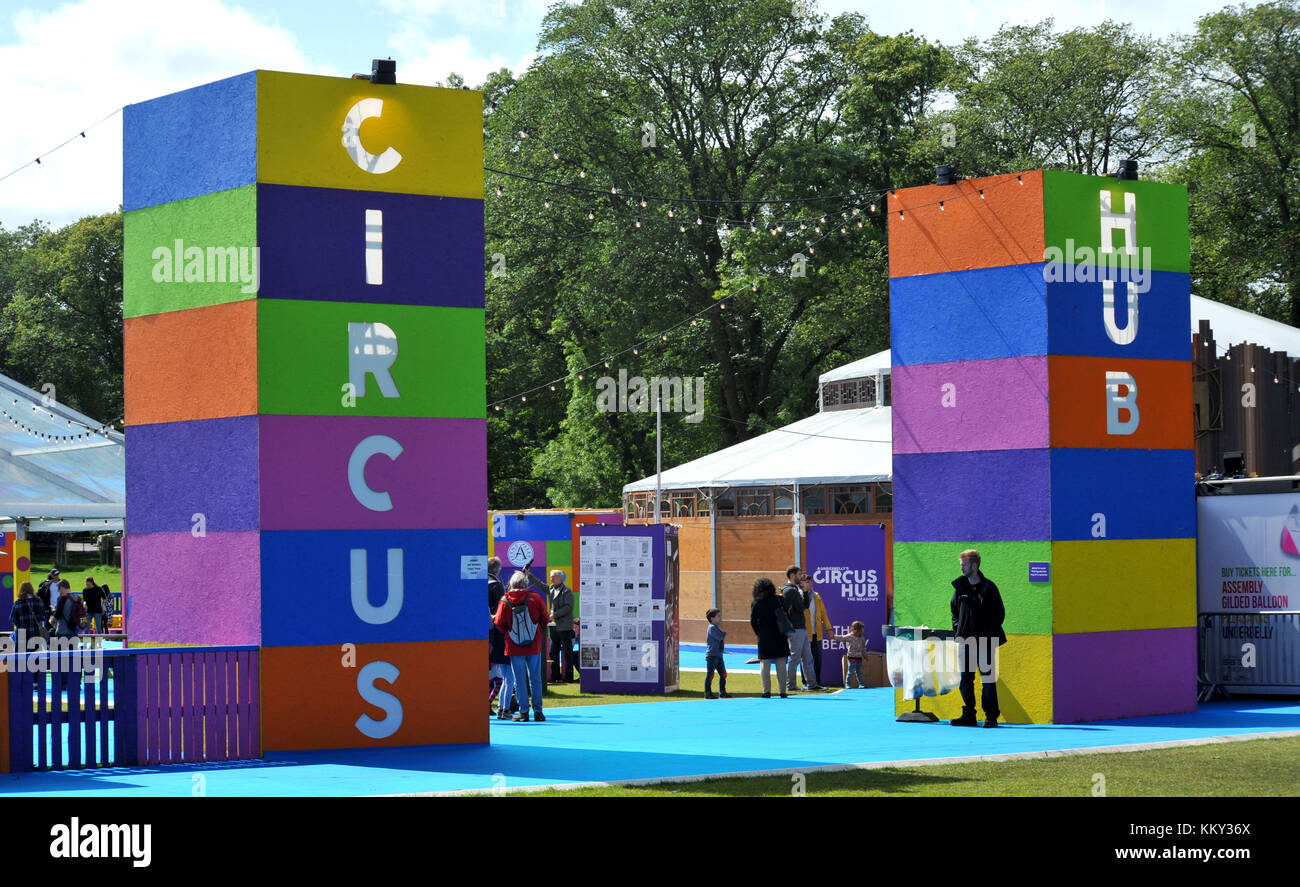Underbelly Circus Hub The Meadows Edinburgh Fringe Festival Stock Photo ...