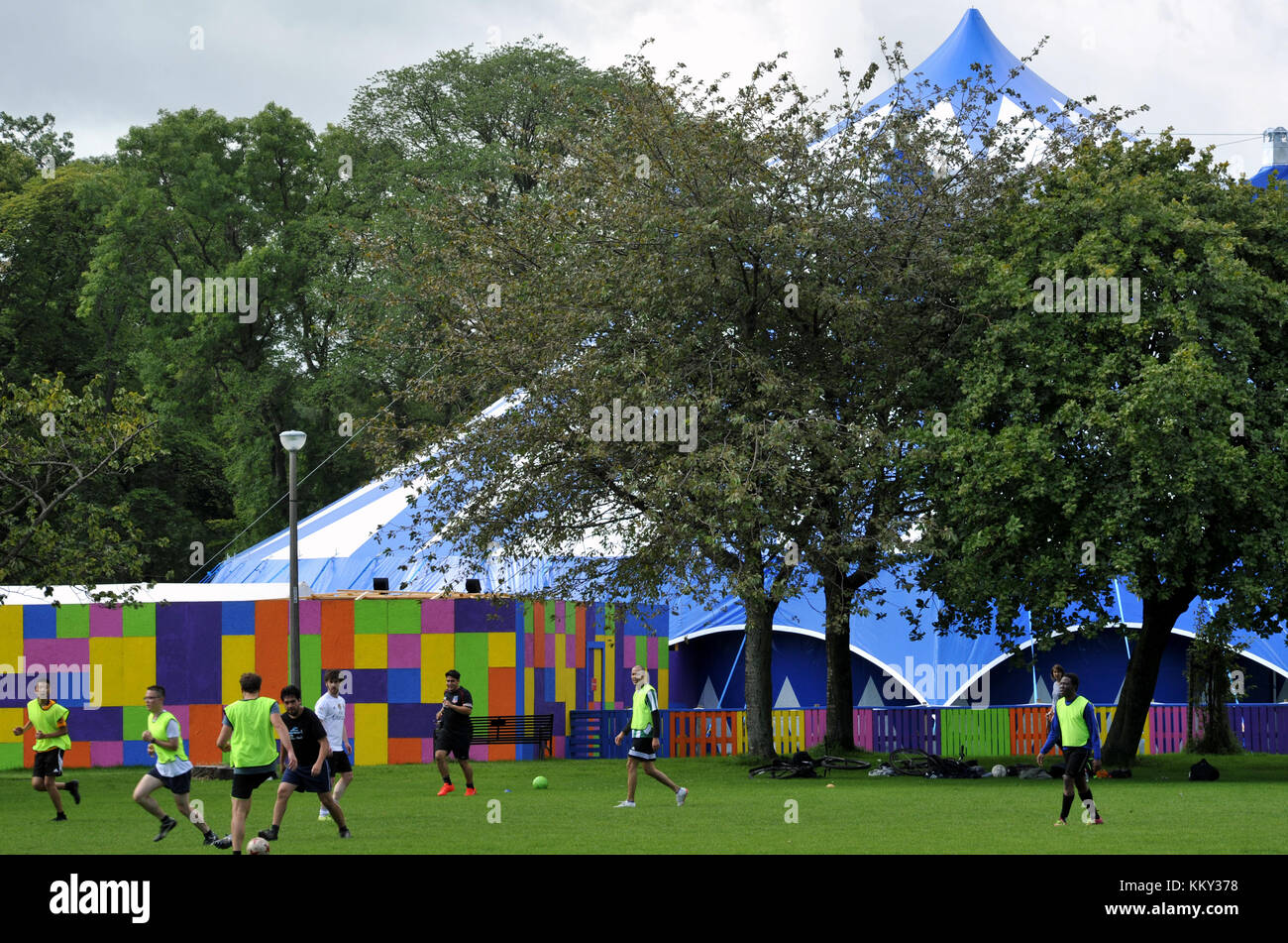Underbelly Circus Hub The Meadows Edinburgh Fringe Festival Stock Photo ...