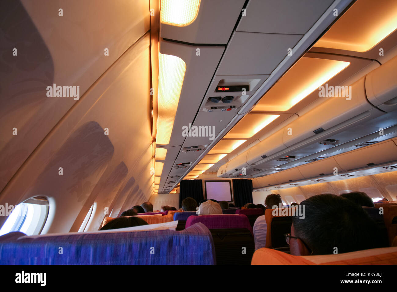 Phuket, Thailand - MARCH 16, 2009: Cabin photo of Airbus a300-600 ...