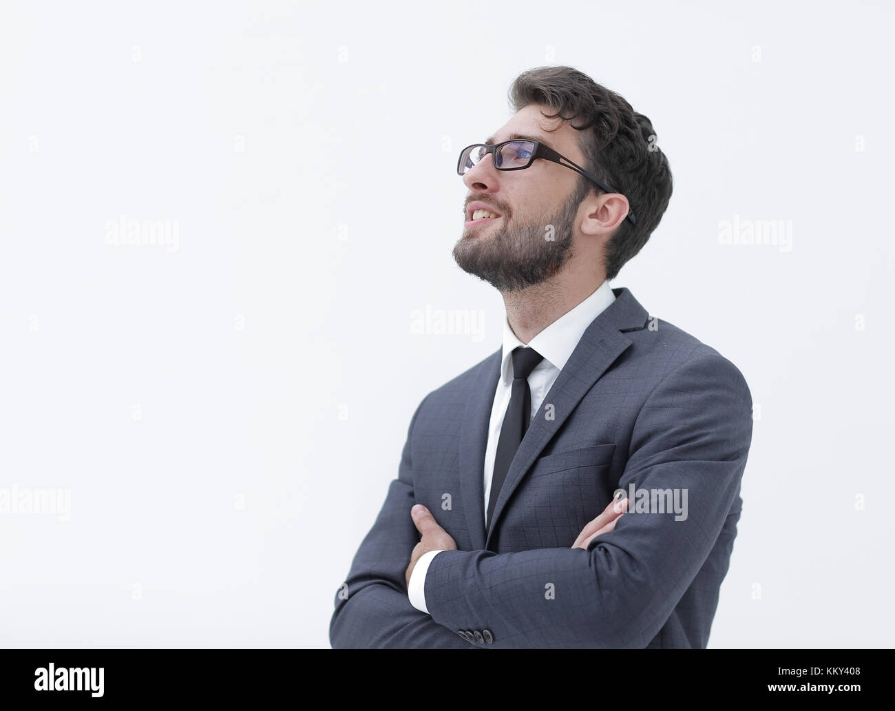 brooding handsome guy lifted his head up Stock Photo - Alamy