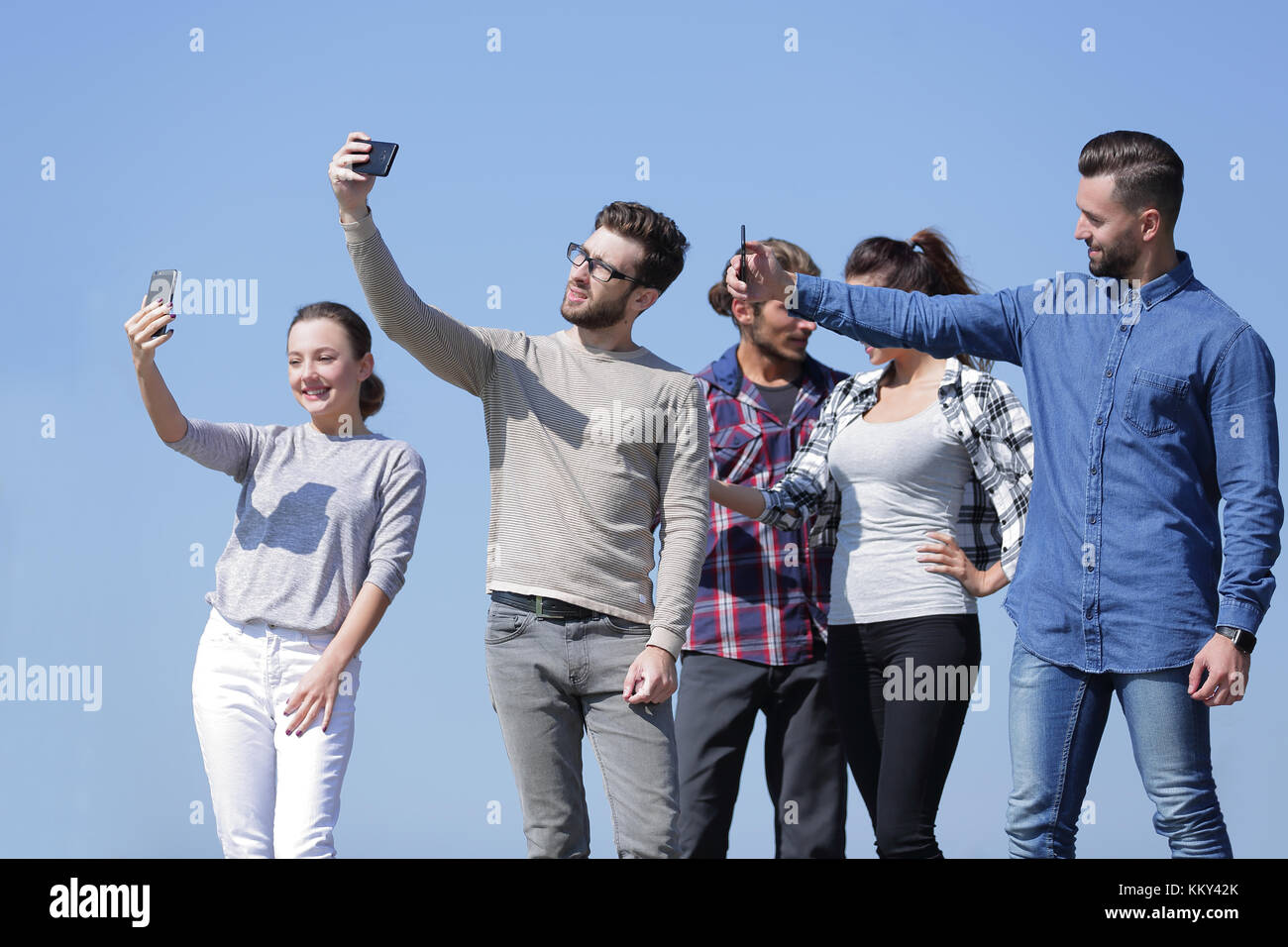closeup.good friends doing a selfie Stock Photo - Alamy