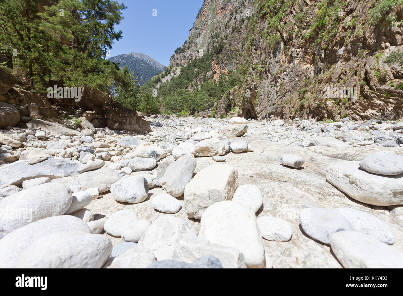 Crete - Greece - Dried out river bed of Samaria-Gorge, Europe Stock ...