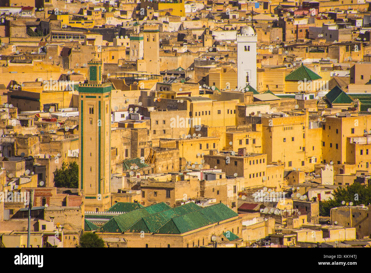 Panoramic view of medina (old town) of Fes, Morocco Stock Photo - Alamy