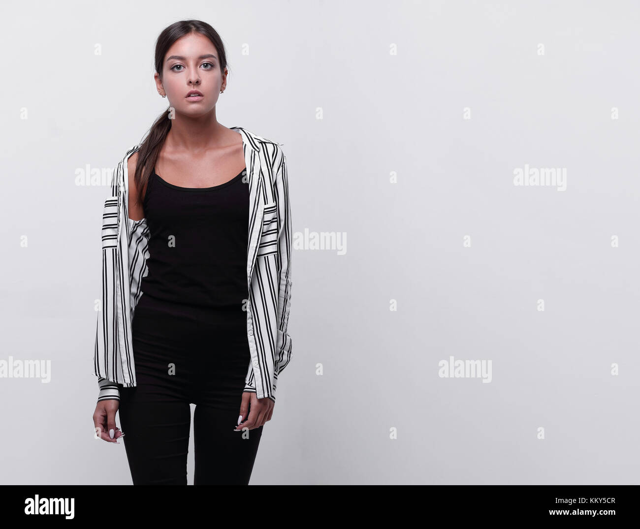 young woman comes forward Stock Photo - Alamy