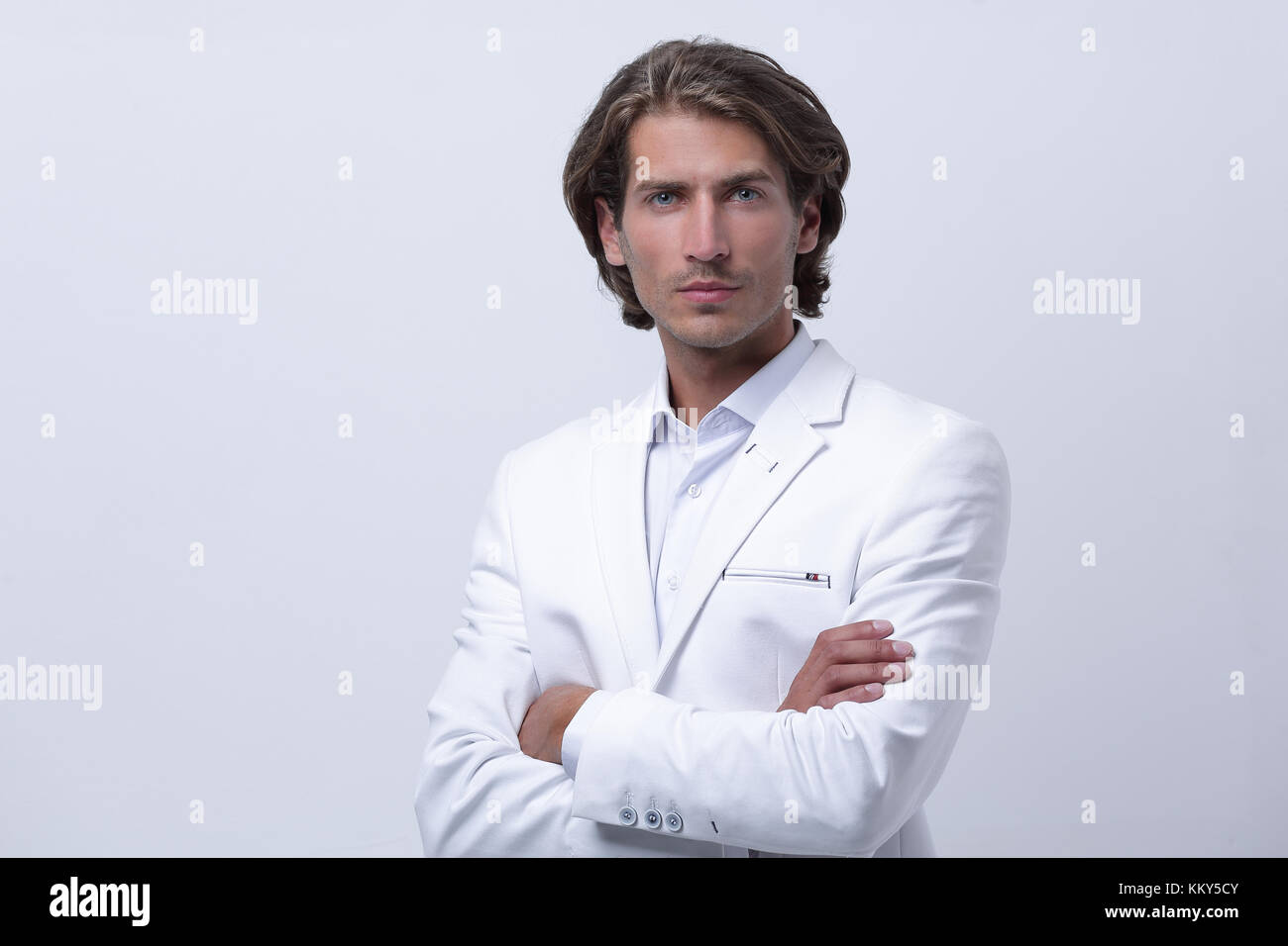 closeup.a strict business man Stock Photo - Alamy