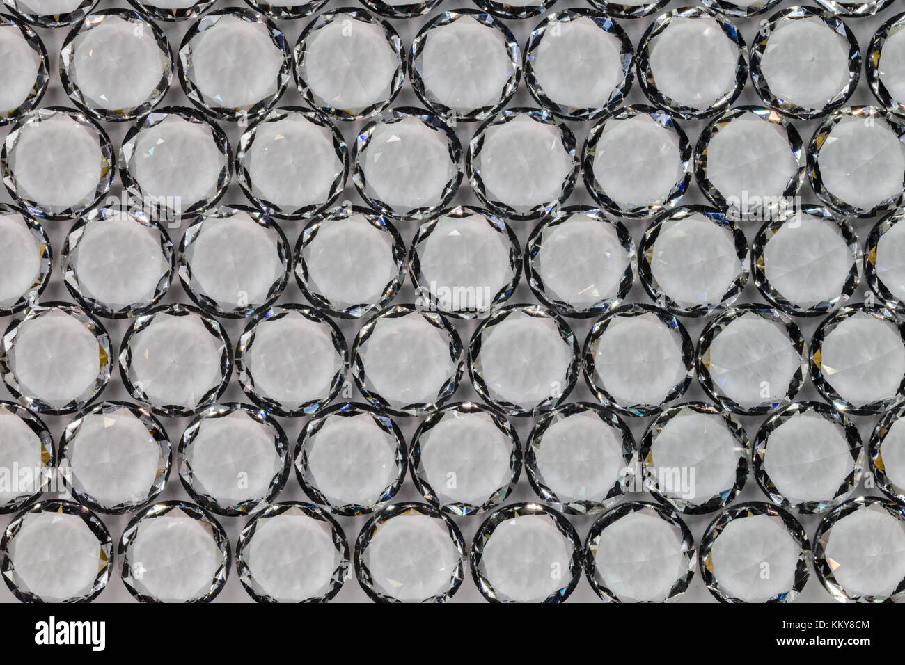 close up red diamond in pattern. diamond put in horizion row and ...