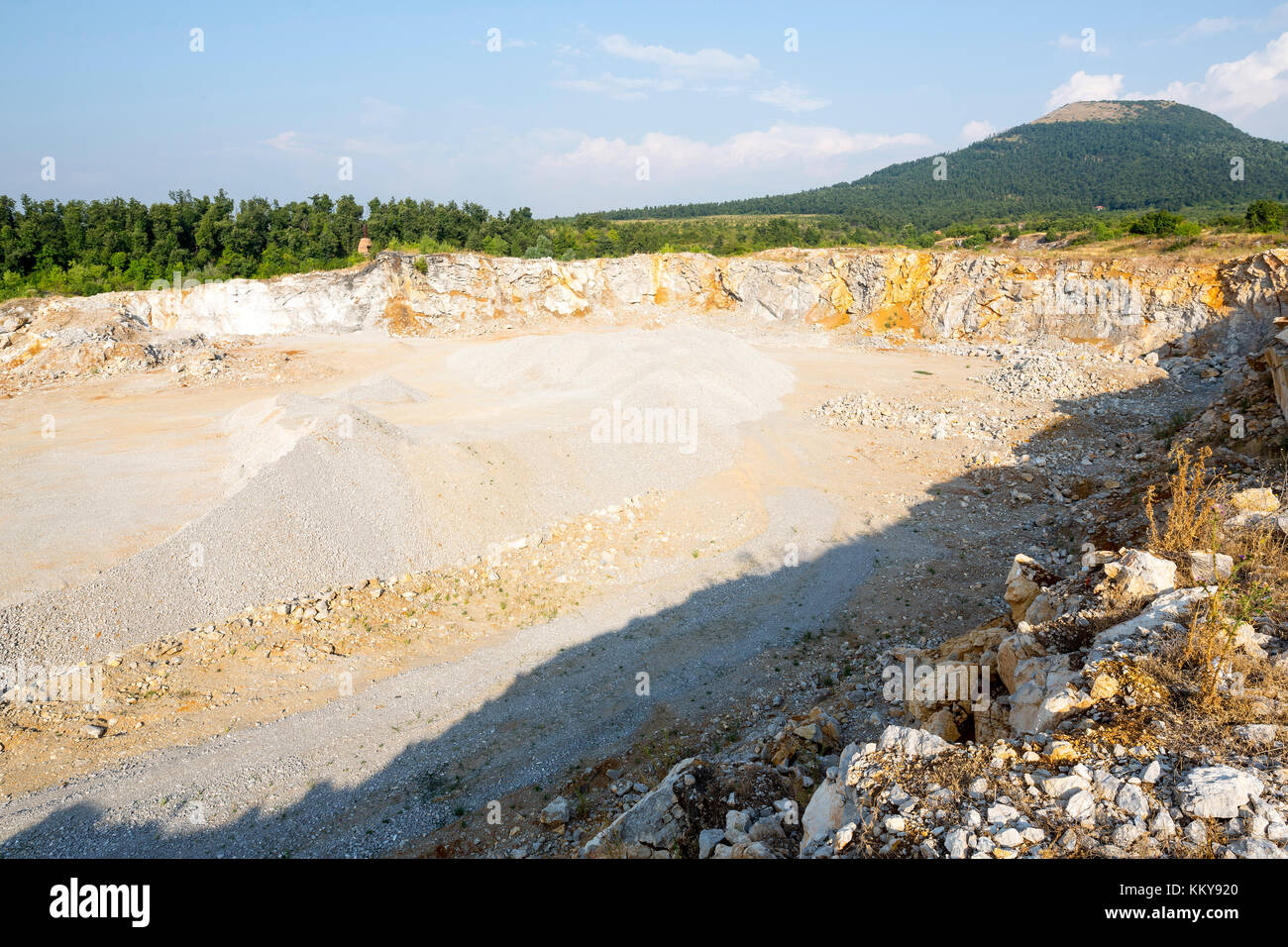 Stone quarry in the mountain. Heavy industry Stock Photo - Alamy