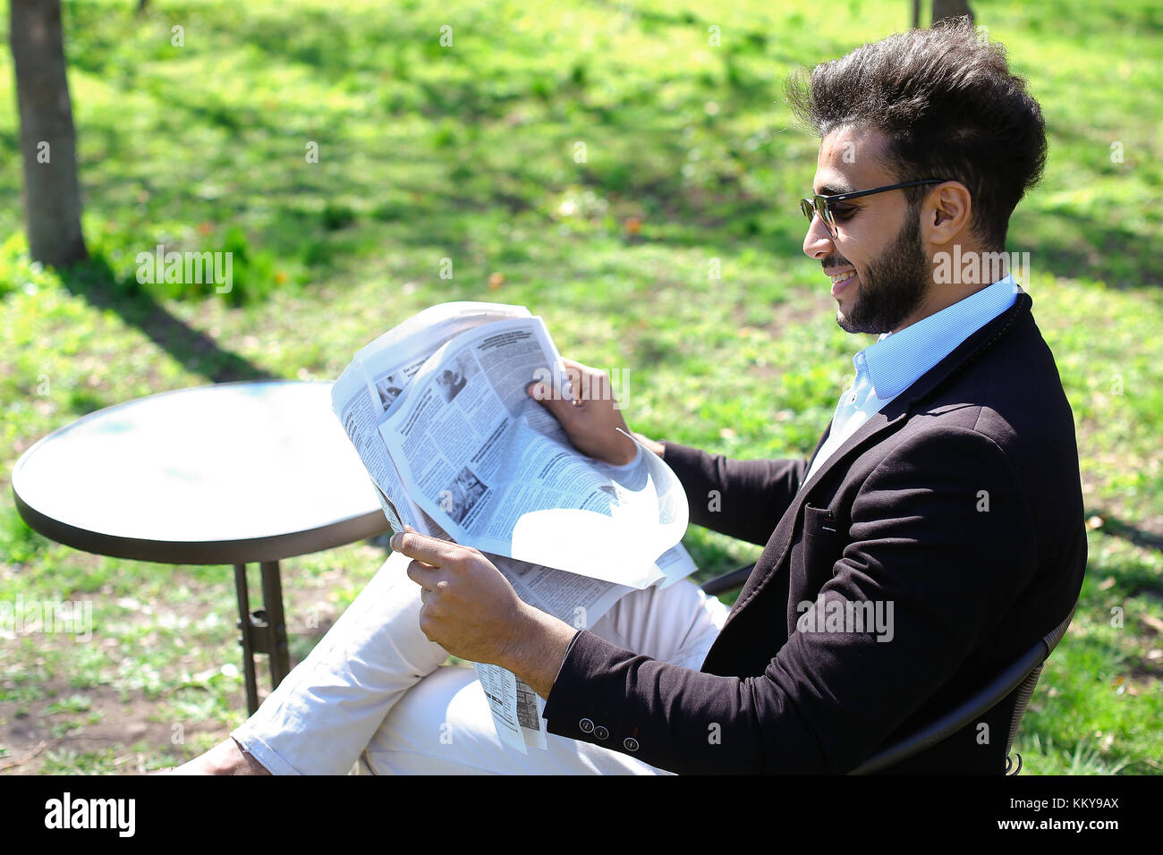 Attractive person and smiling with dimples on face, close-up ...