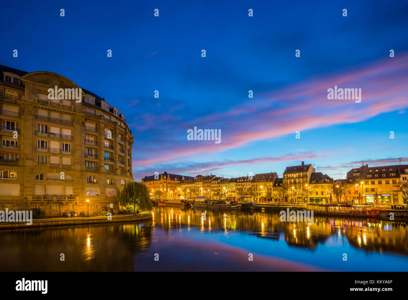 View of Strasbourg France by the Ill River Stock Photo - Alamy
