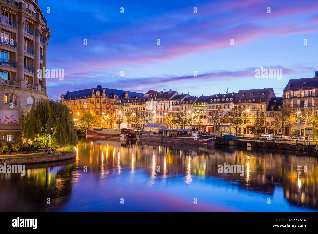 View of Strasbourg France by the Ill River Stock Photo - Alamy