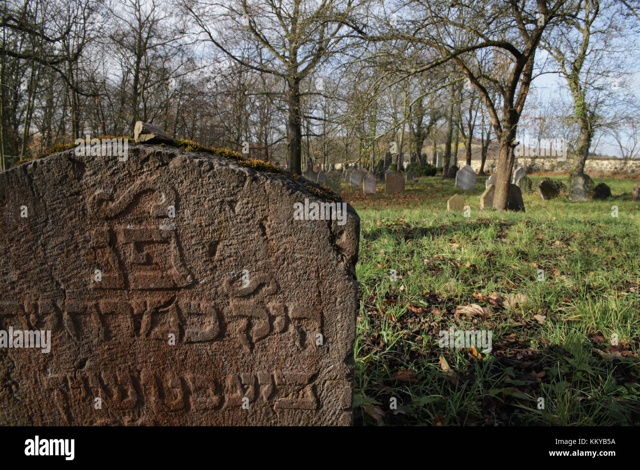old jewish cemetery Stock Photo - Alamy