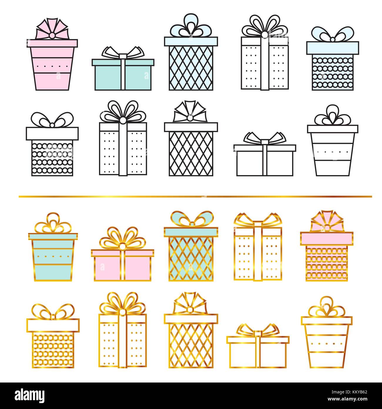 Line art gifts . Vector Stock Vector Image & Art - Alamy