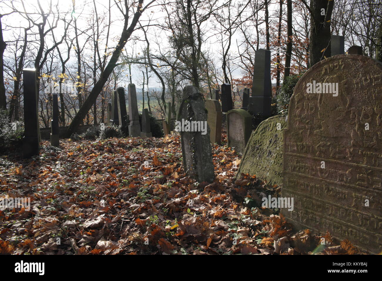 old jewish cemetery Stock Photo - Alamy