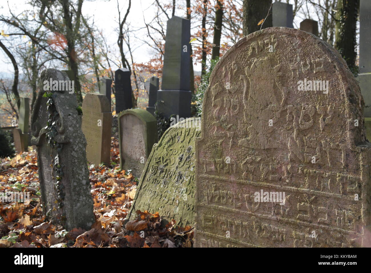 old jewish cemetery Stock Photo - Alamy