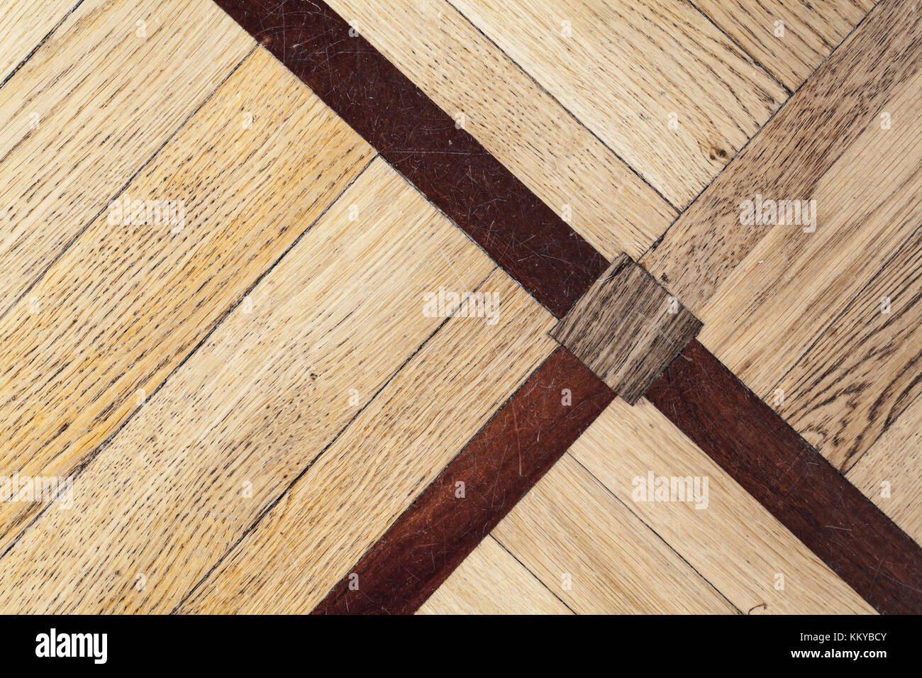 Classical wooden parquet with geometric pattern, decorative tiling ...