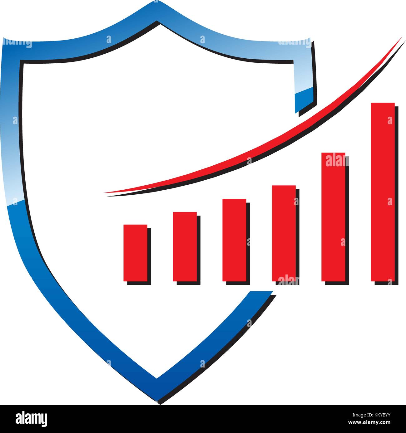 Shield & Graph Logo. Ideal for insurance, investment, safety companies ...