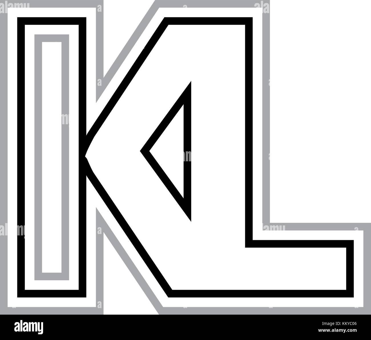 KL Logo in black and gray. Ideal for legal firms Stock Vector Image ...