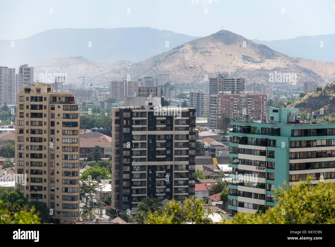 View across the city of Santiago, Chile Stock Photo - Alamy