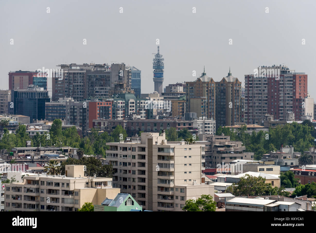 View across the city of Santiago, Chile Stock Photo - Alamy