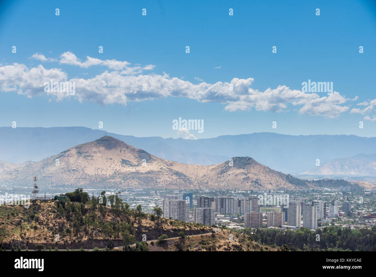 View across the city of Santiago, Chile Stock Photo - Alamy