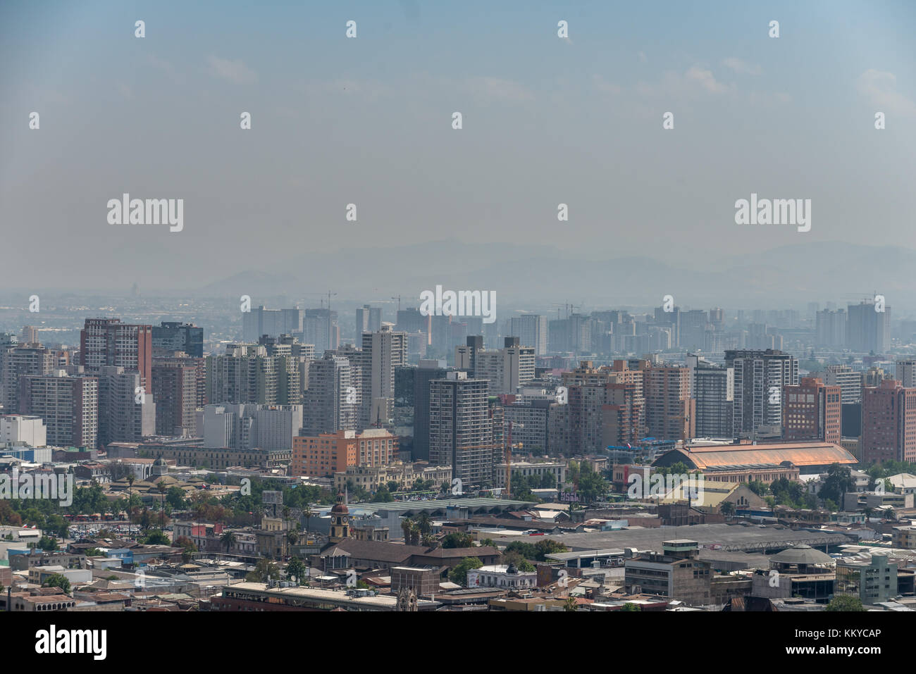 View across the city of Santiago, Chile Stock Photo - Alamy