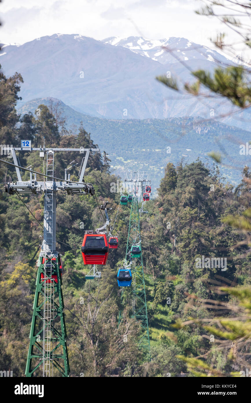 Gondola ride in Santiago, Chile Stock Photo - Alamy