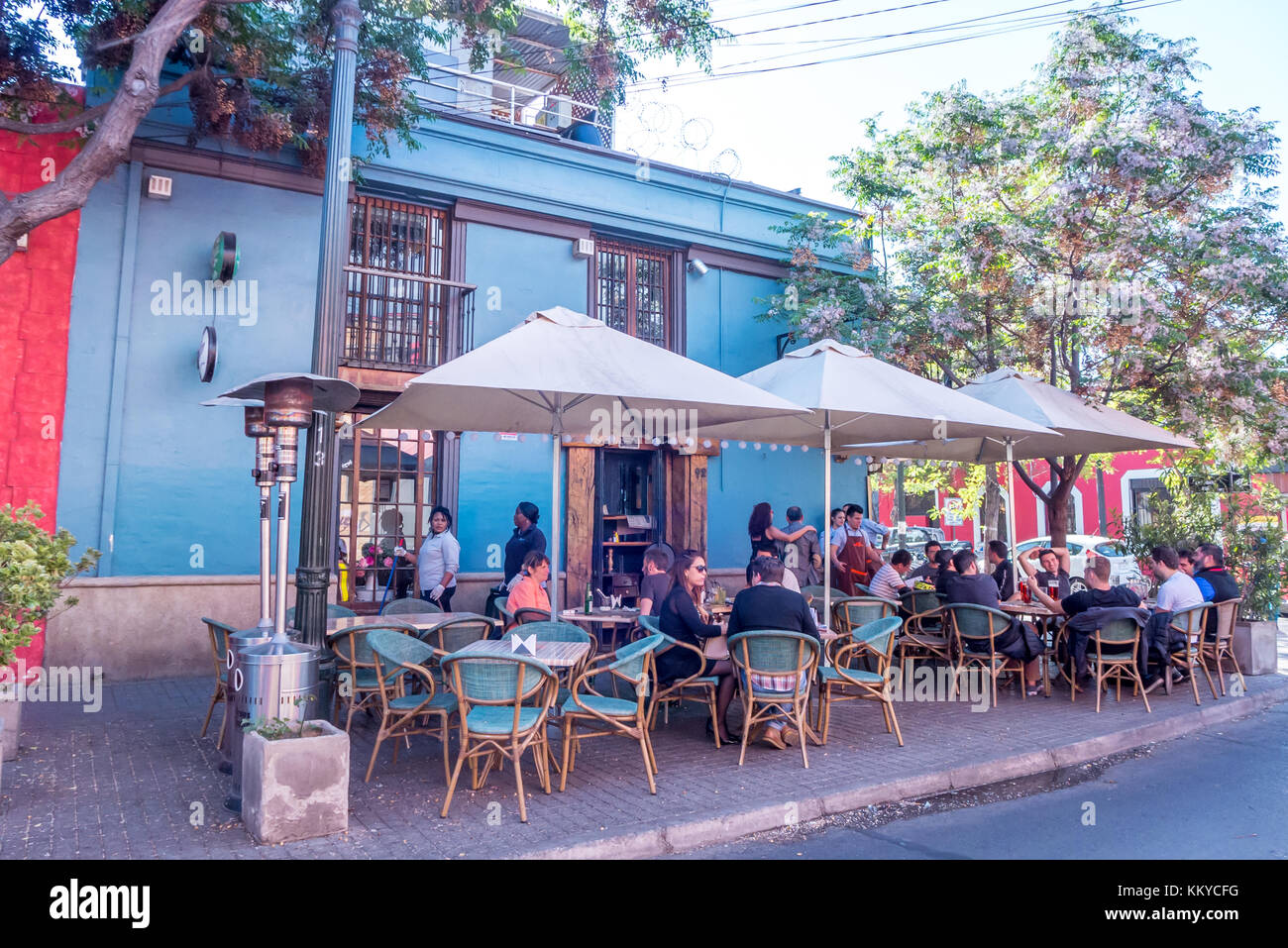 Bar / Cafe in Santiago, Chile Stock Photo - Alamy