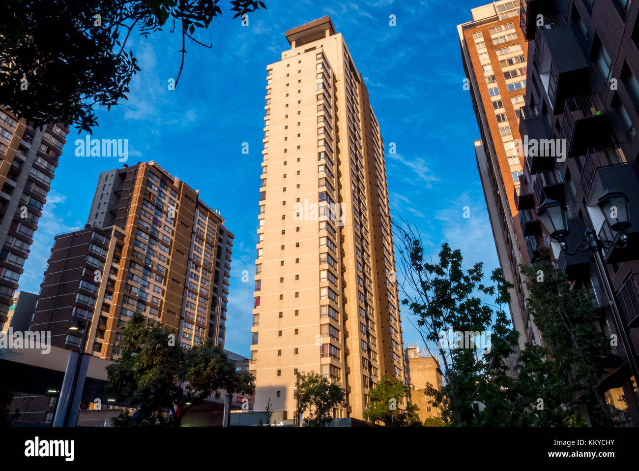 Apartment blocks in Santiago, Chile Stock Photo - Alamy