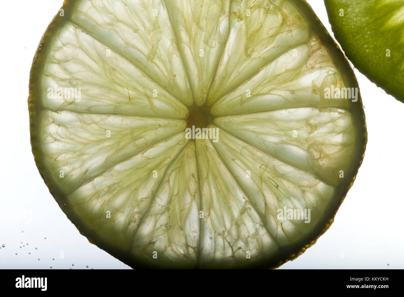 lime slices. Close-up Stock Photo - Alamy