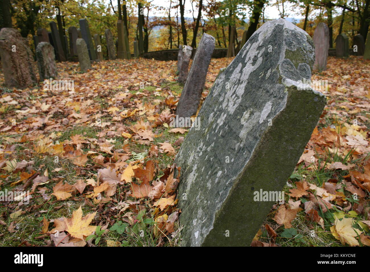 old jewish cemetery Stock Photo - Alamy