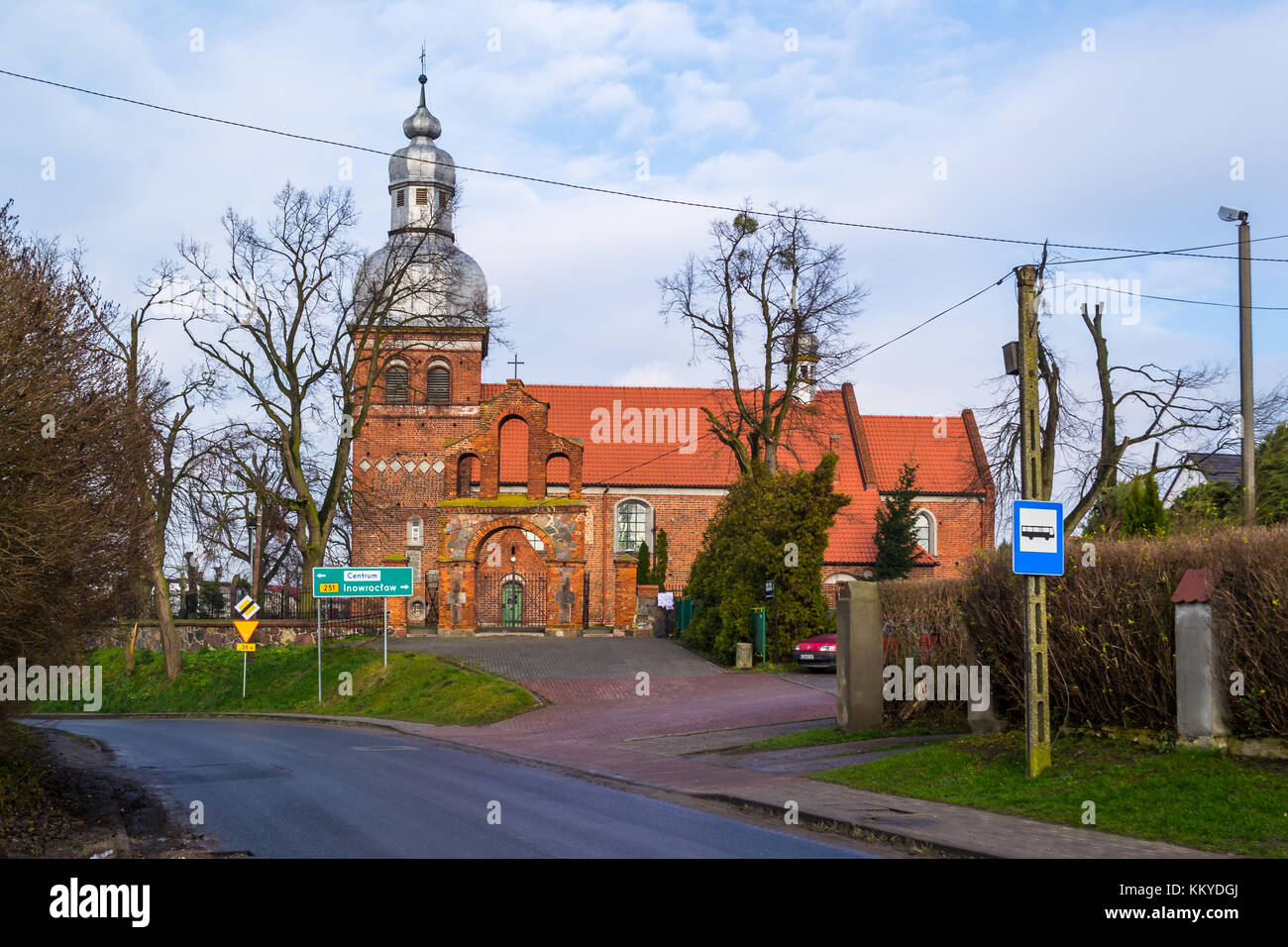 Church of Saint Martin in Znin, Poland Stock Photo - Alamy