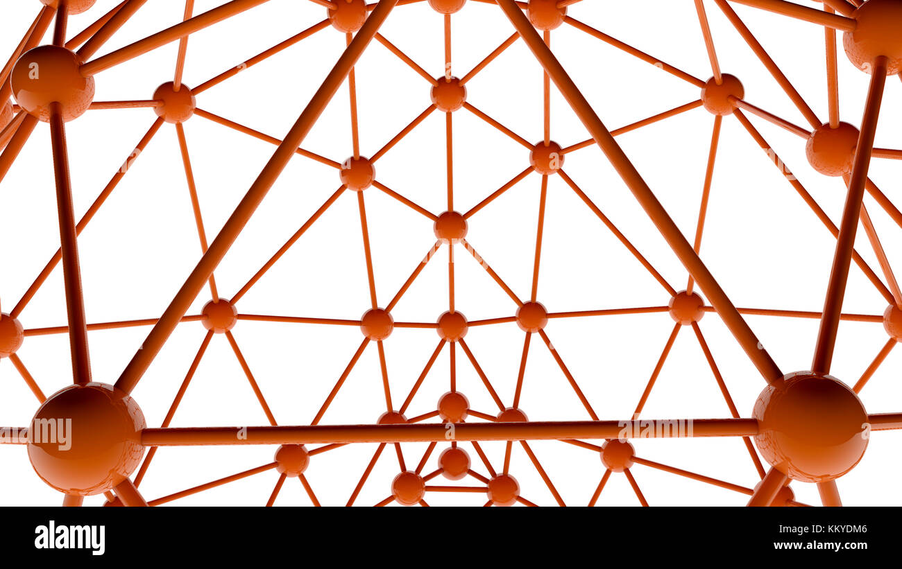 Structure 3d rendering connection and particles Stock Photo - Alamy