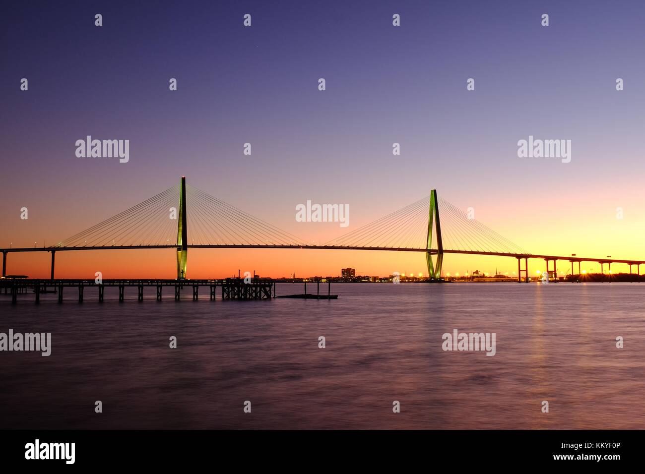 Arthur Ravenel Jr. Bridge in Charleston, South Carolina, USA Stock ...