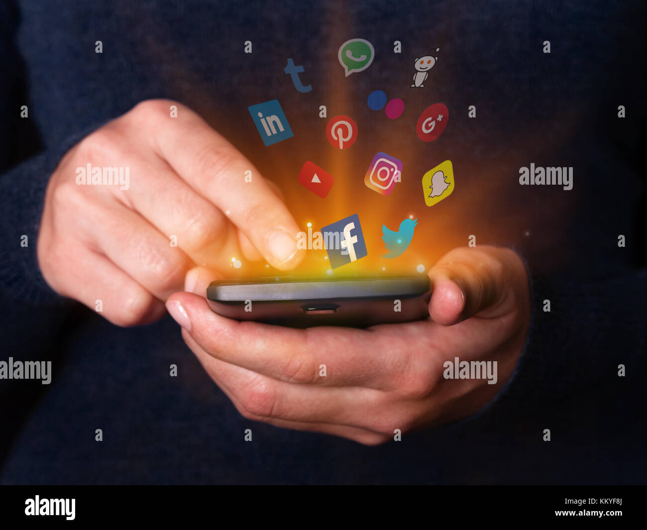 Close up hands using google hi-res stock photography and images - Alamy