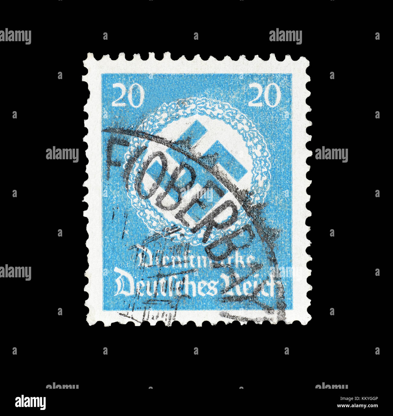 Postage stamp printed by Germany, that shows Swastika, circa 1943 Stock ...
