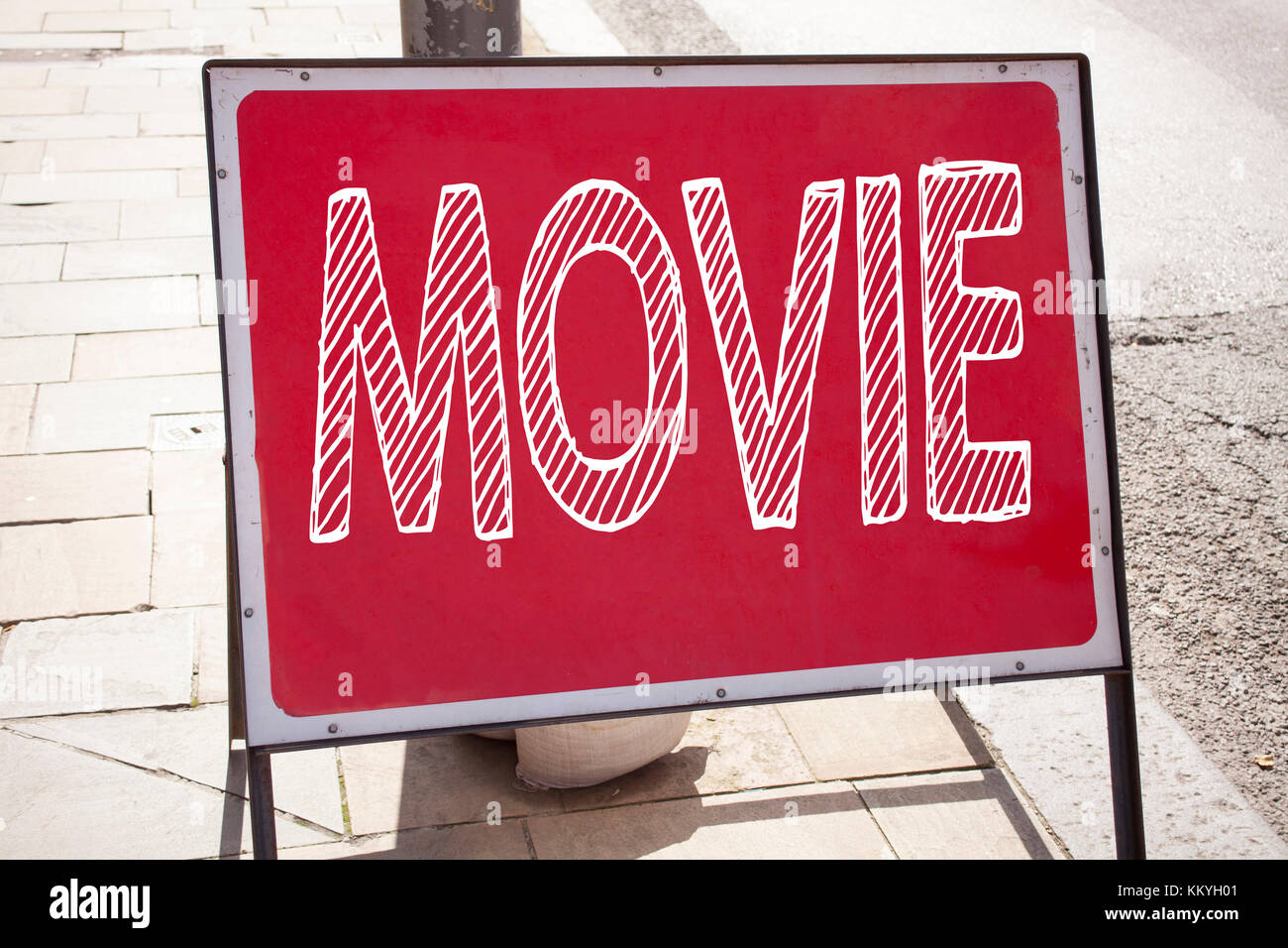 Conceptual hand writing text caption inspiration showing Movie ...