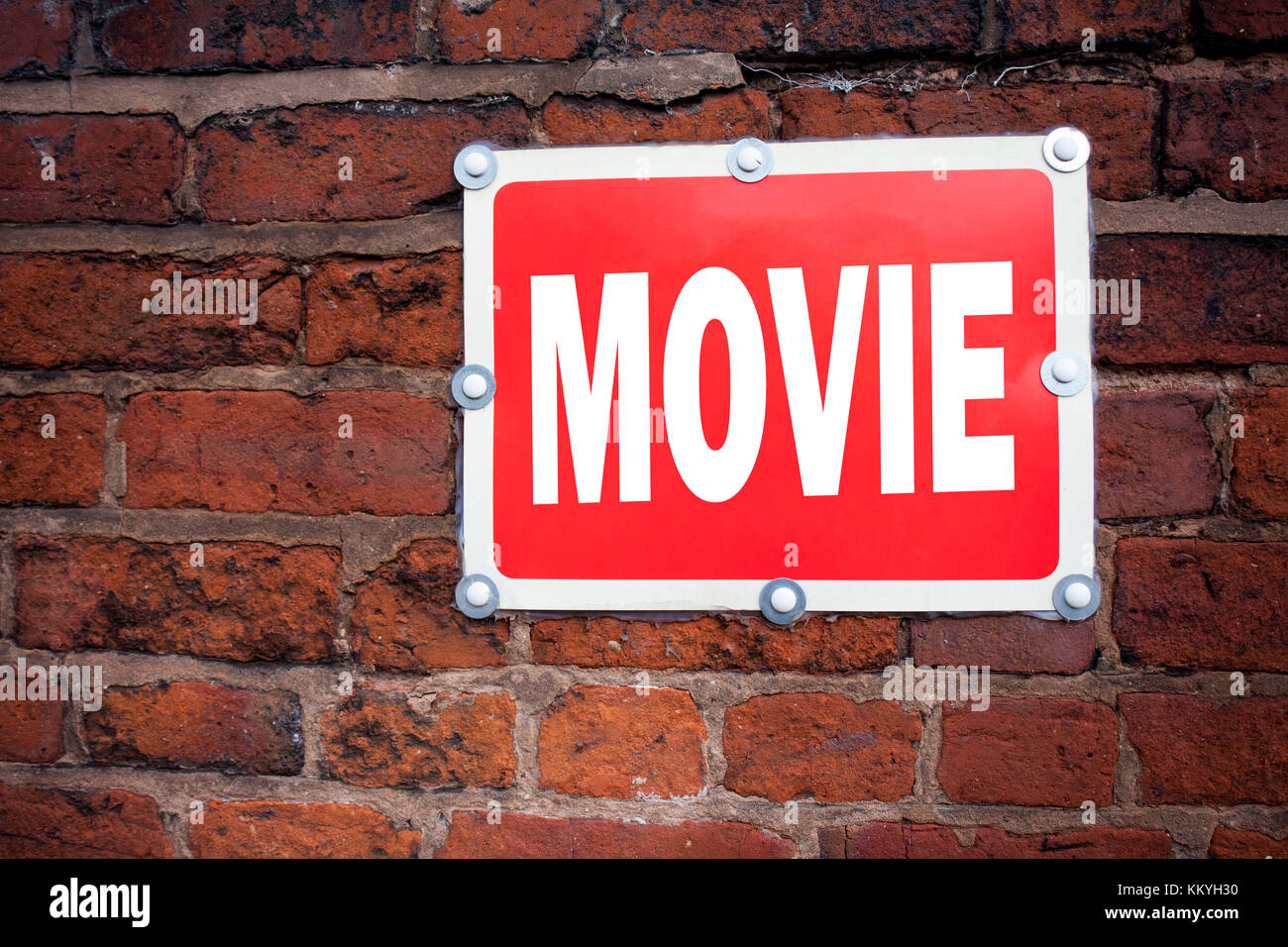 Hand writing text caption inspiration showing Movie concept meaning ...