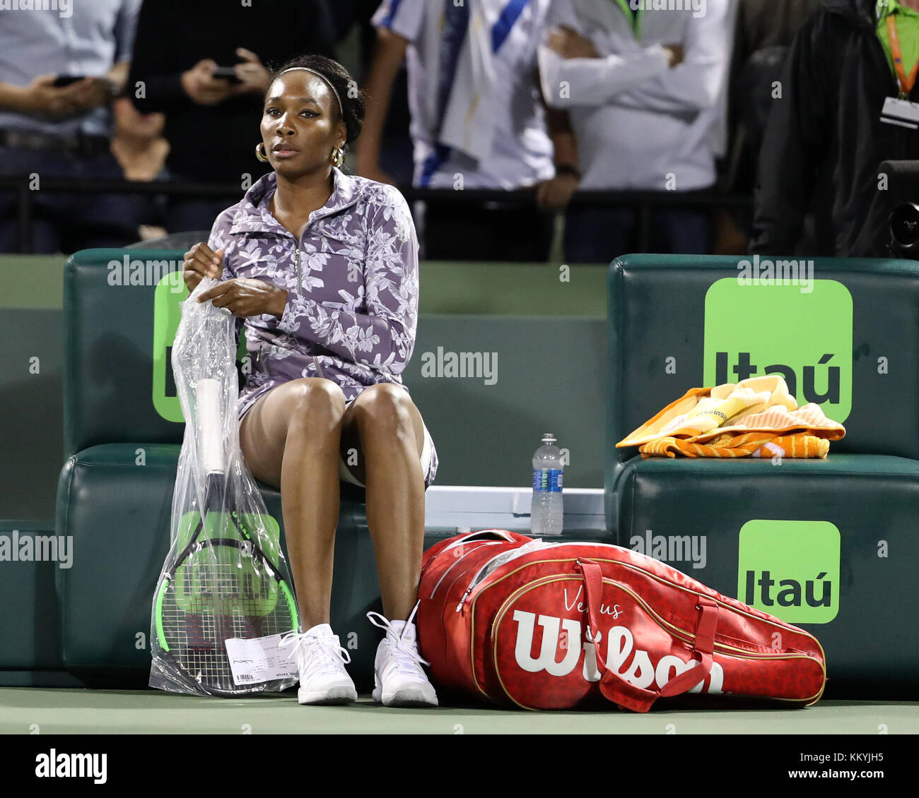 KEY BISCAYNE, FL - MARCH 24: Venus Williams of USA defeats Beatriz ...