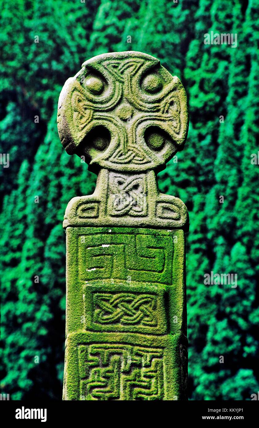 The Nevern Cross. Medieval Celtic Christian stone cross in the ...