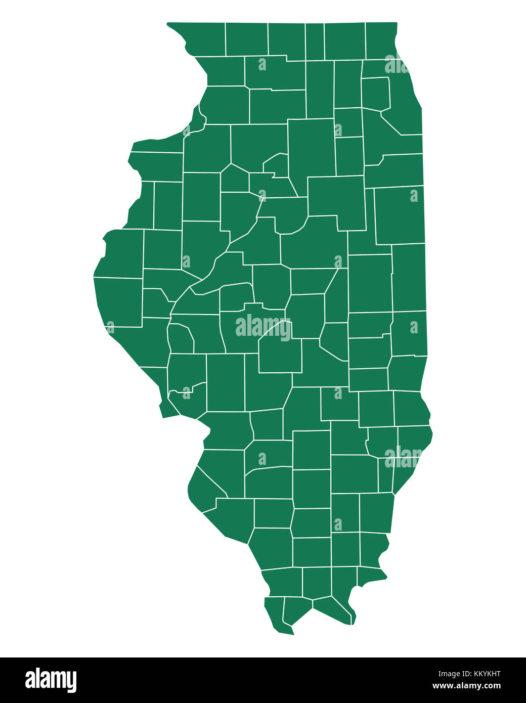 Map of Illinois Stock Photo - Alamy