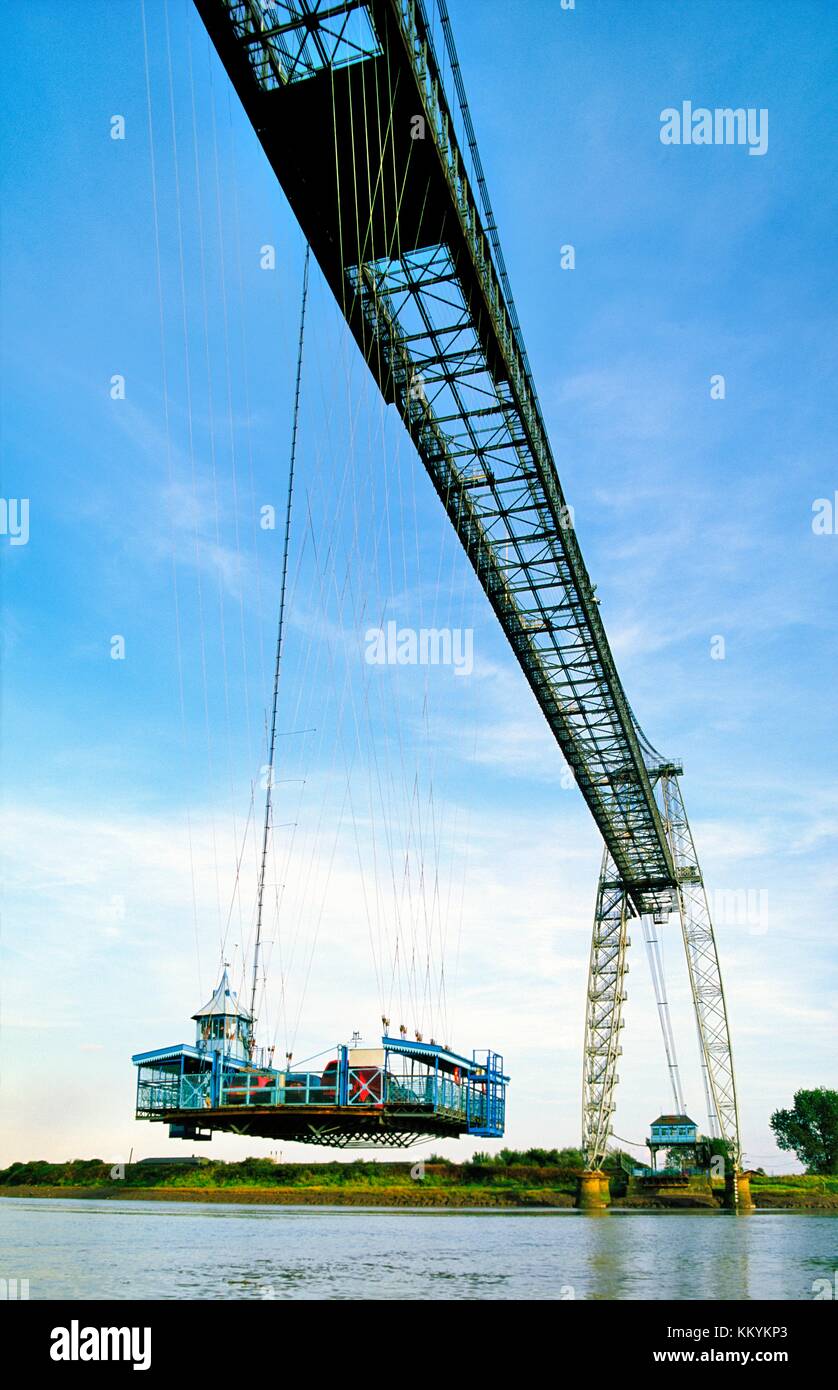 The Transporter Bridge, built 1906, carries vehicles and passengers ...