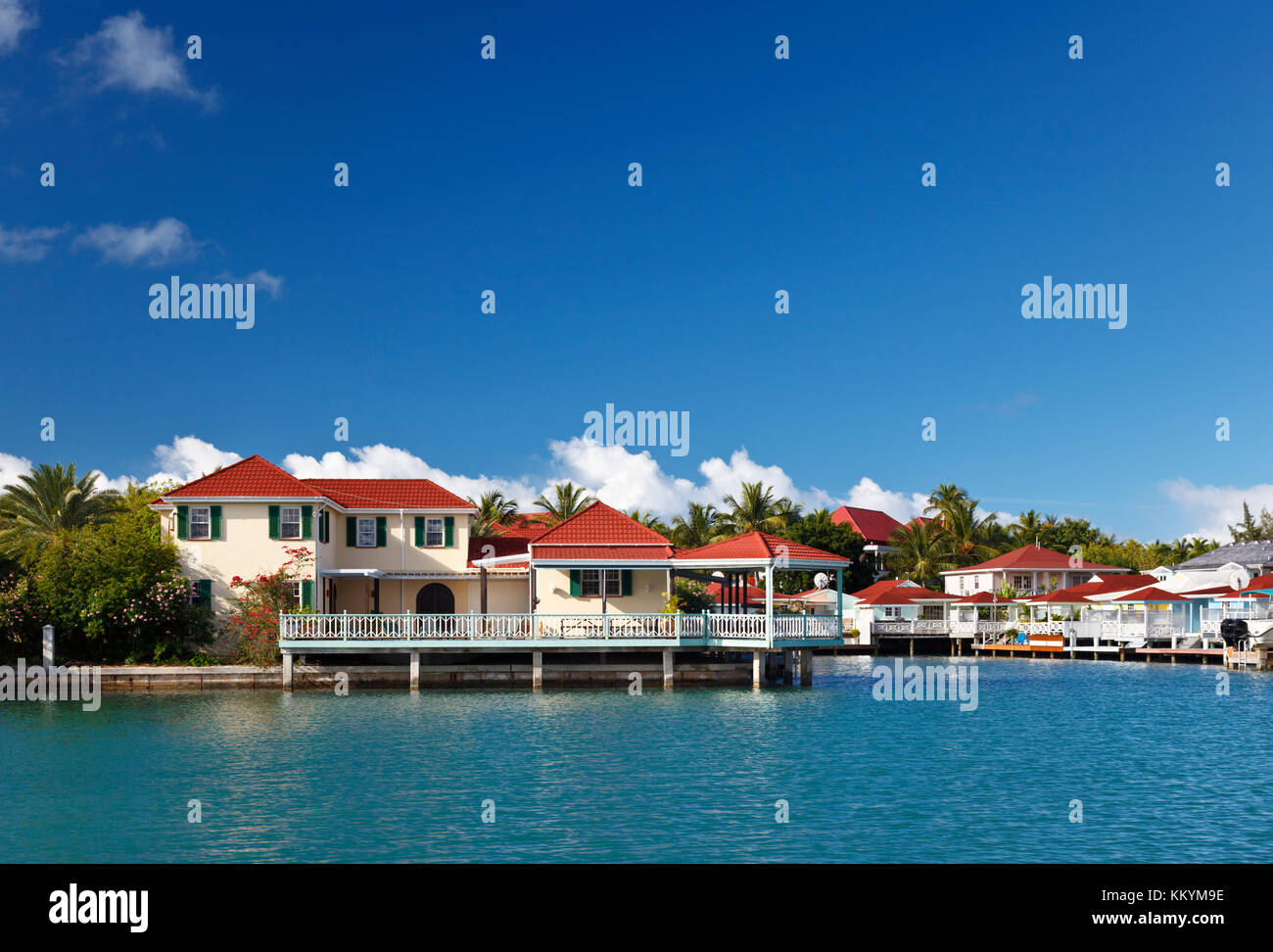 Seaside Villas near Jolly Harbour in Antigua Stock Photo - Alamy