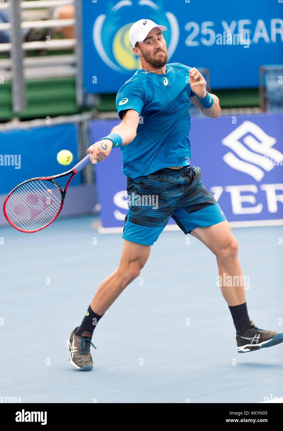 DELRAY BEACH, FL- FEBRUARY 24: Steve Johnson Day 8 at the 2017 Delray ...