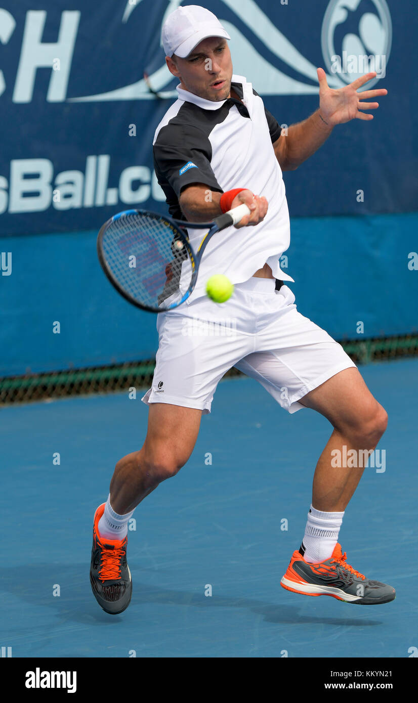 DELRAY BEACH, FL- FEBRUARY 21: Steve Darcis Day 5 at the 2017 Delray ...
